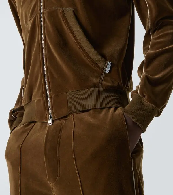 TOM FORD Cotton-blend Velvet Track Jacket
