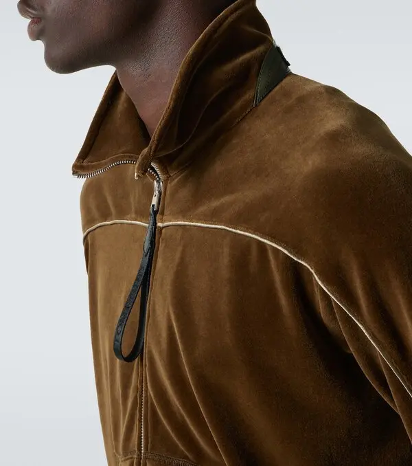TOM FORD Cotton-blend Velvet Track Jacket