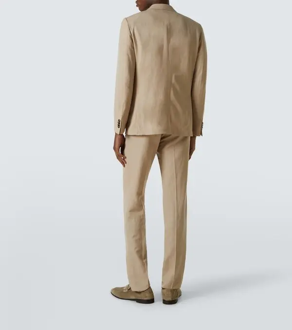 Zegna Trofeo Wool And Linen Suit - Beige