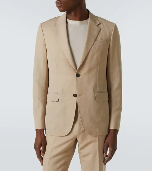 Zegna Trofeo Wool And Linen Suit - Beige