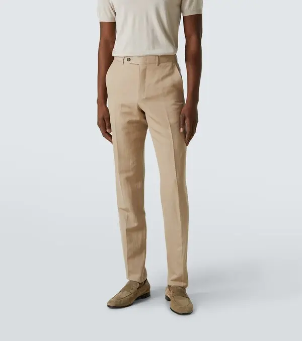Zegna Trofeo Wool And Linen Suit - Beige