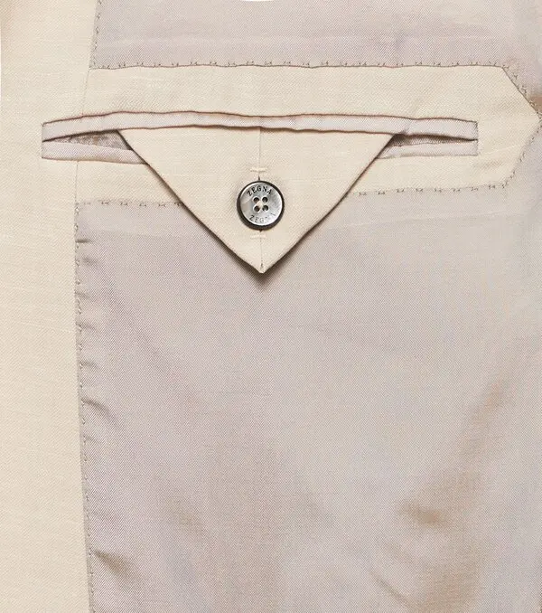 Zegna Trofeo Wool And Linen Suit - Beige