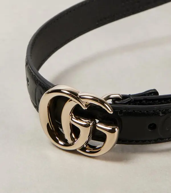 Gucci Gg Marmont Leather Belt - Black