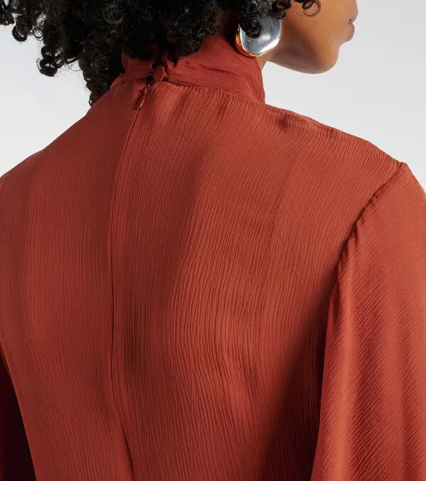 TALLER MARMO Silk Chiffon Kaftan - Red