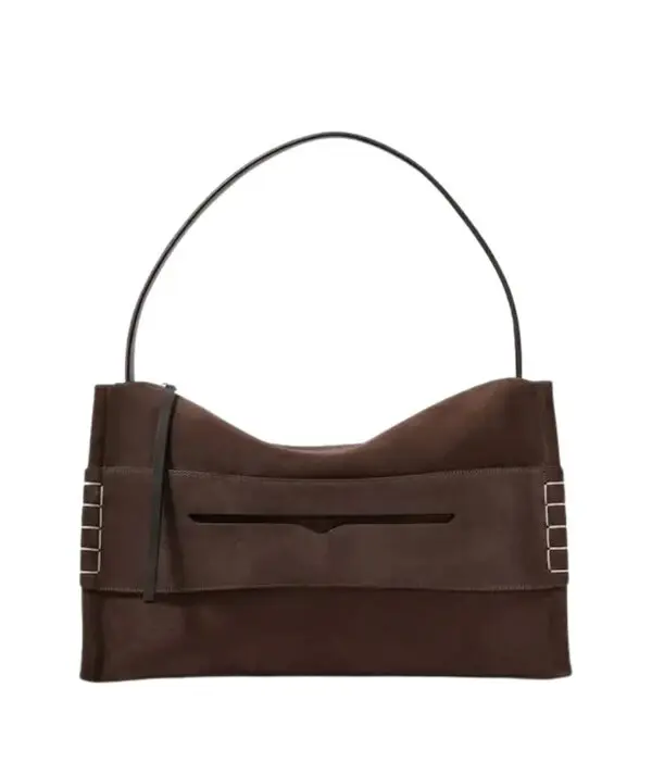 JW Anderson Loafer Large Suede Shoulder Bag