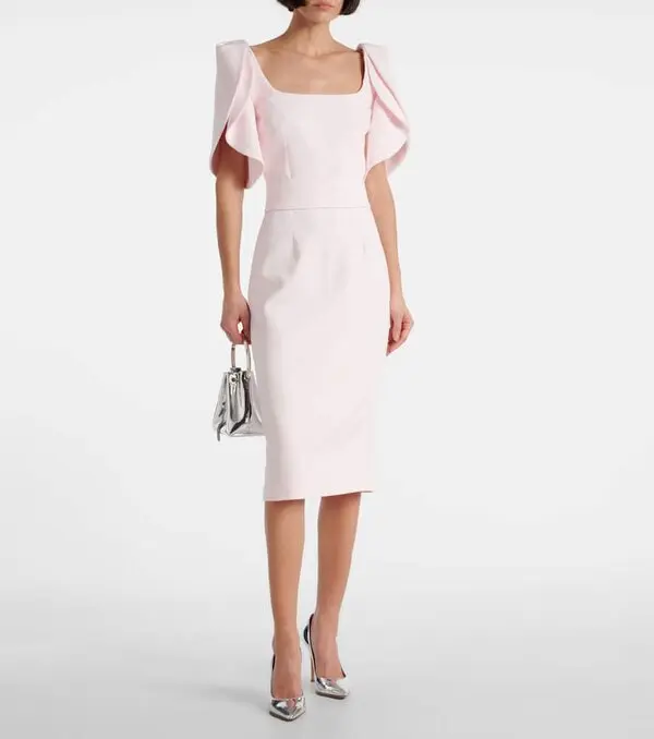 Safiyaa Joan Midi Dress In Pink - 30% Off | Editorialist