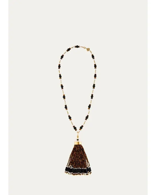 GRAZIA AND MARICA VOZZA 18k Yellow Gold Pendant Tassel Necklace - Multi