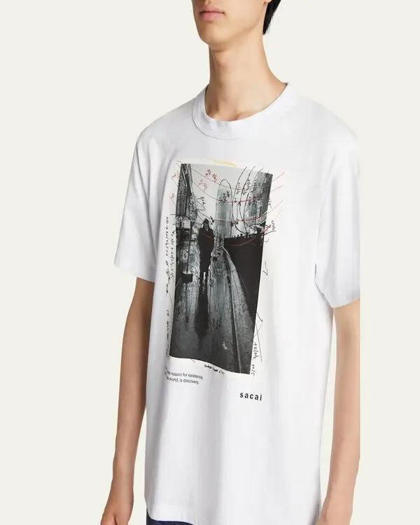 Sacai Marked Up James Dean Photo T-Shirt - White | Editorialist