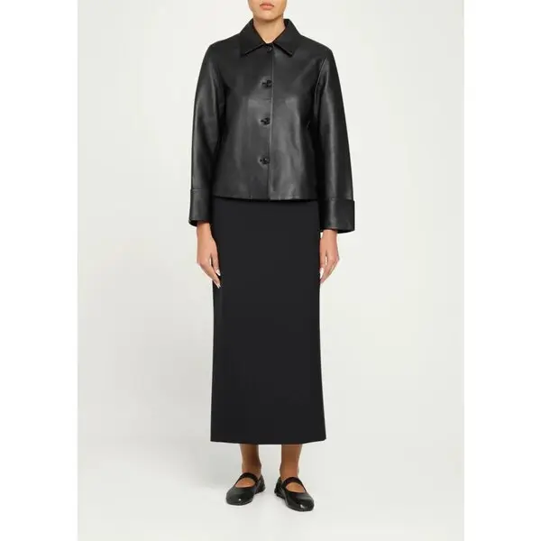 Theory Boxy Leather Jacket
