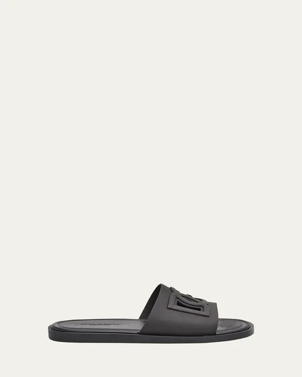 Dolce & Gabbana Rubber Slides - Black
