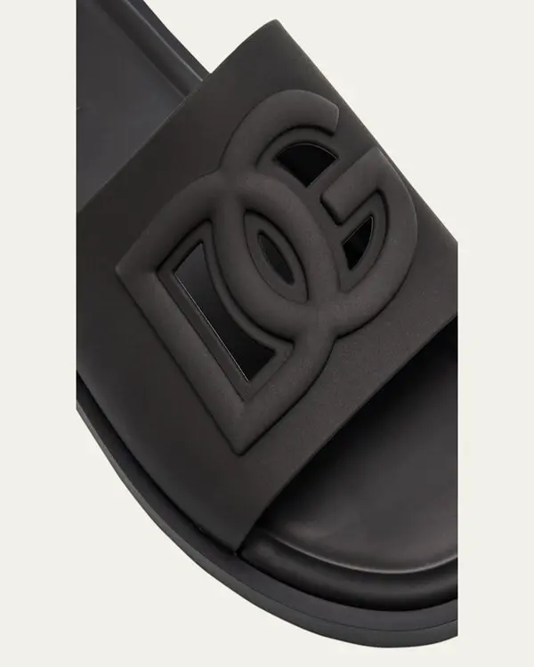 Dolce & Gabbana Rubber Slides - Black