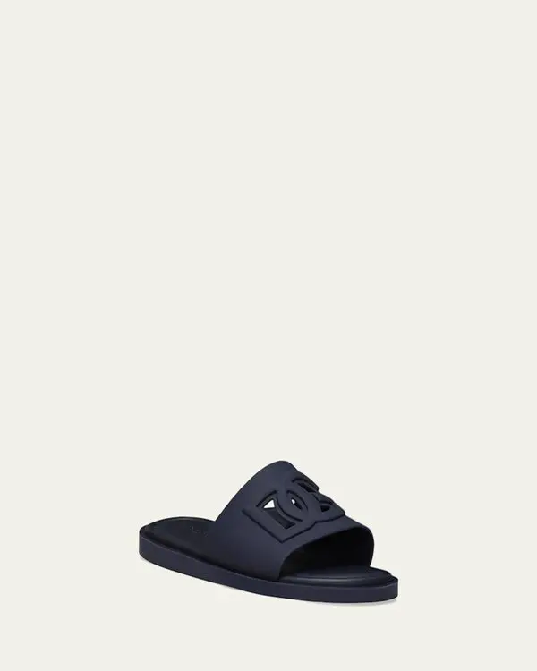 Dolce & Gabbana Rubber Slides - Black