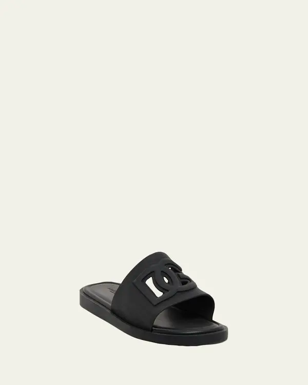Dolce & Gabbana Rubber Slides - Black