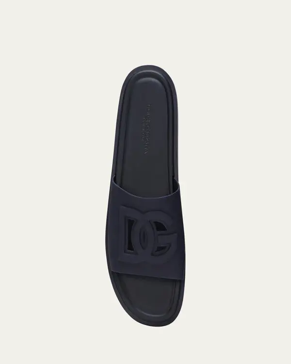 Dolce & Gabbana Rubber Slides - Black