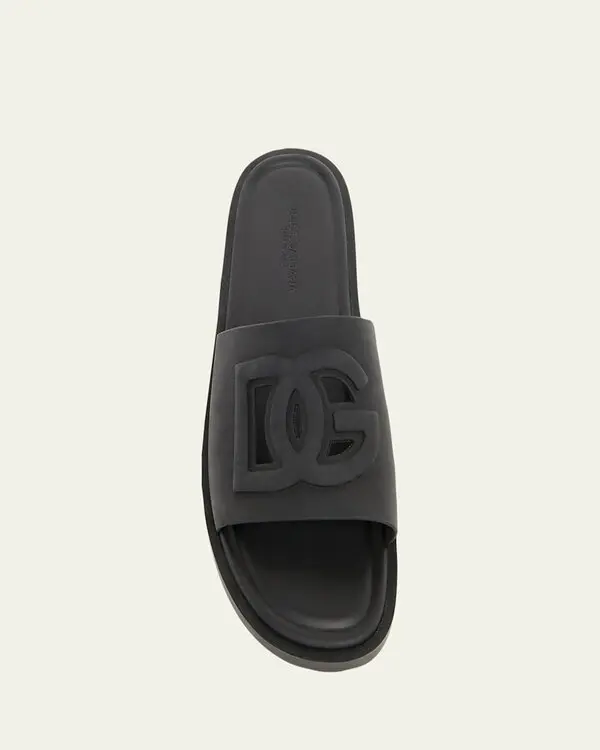 Dolce & Gabbana Rubber Slides - Black