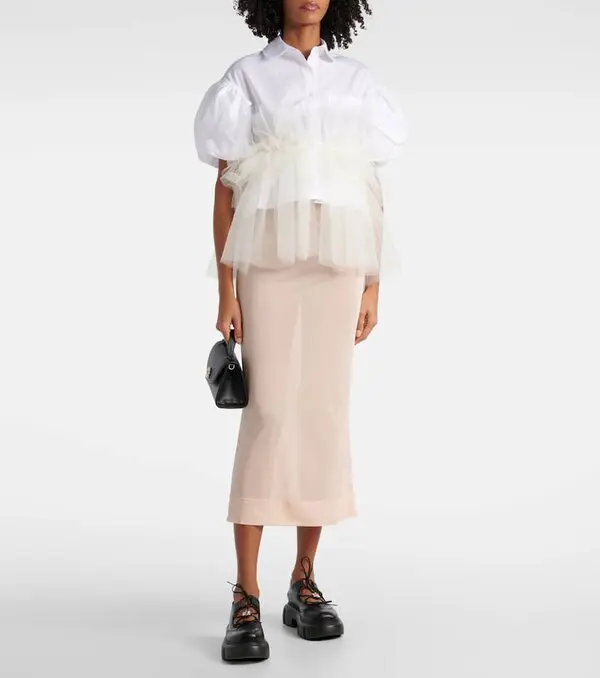 Simone Rocha Sheer Pencil Skirt