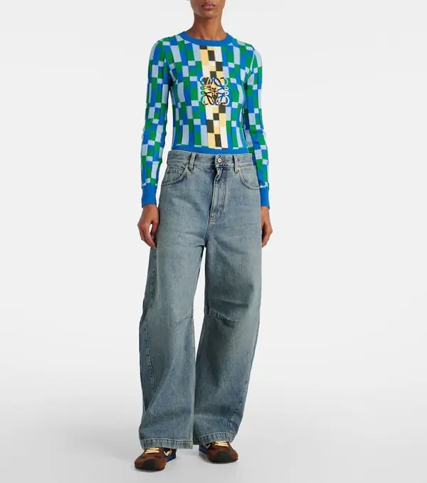 Loewe Anagram Barrel-leg Jeans