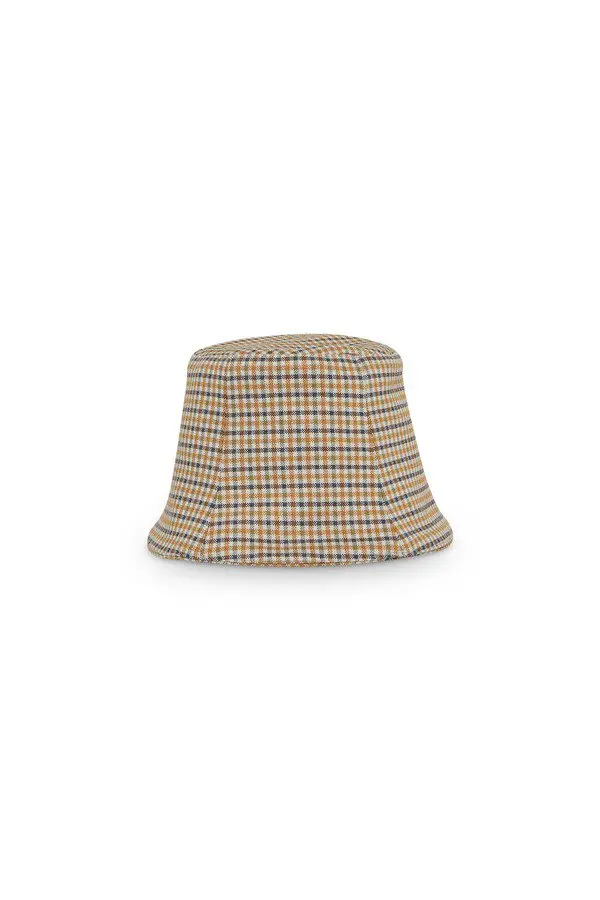 Rosetta Getty Paneled Houndstooth Bucket Hat - Natural