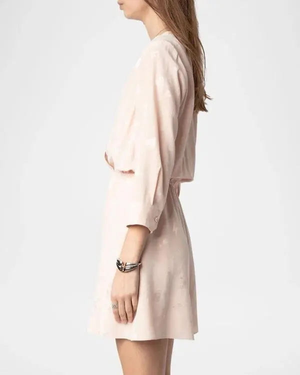 Zadig&Voltaire Rucas Flash Hearts Mini Dress - Pearly