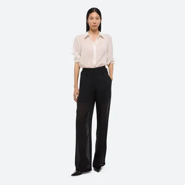 Helmut Lang Sheer Double-pleated Trousers