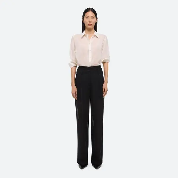 Helmut Lang Sheer Double-pleated Trousers