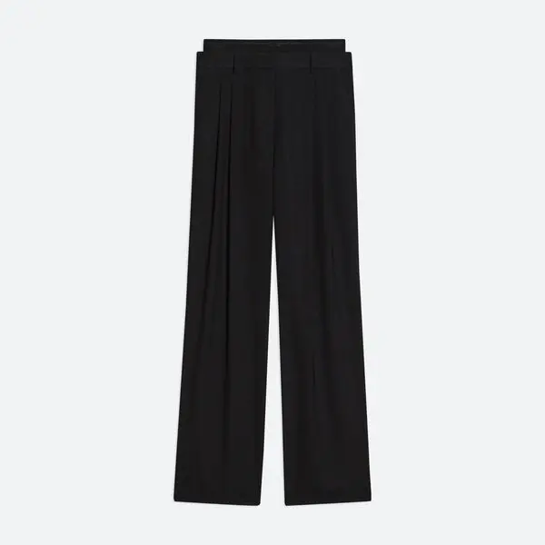Helmut Lang Sheer Double-pleated Trousers