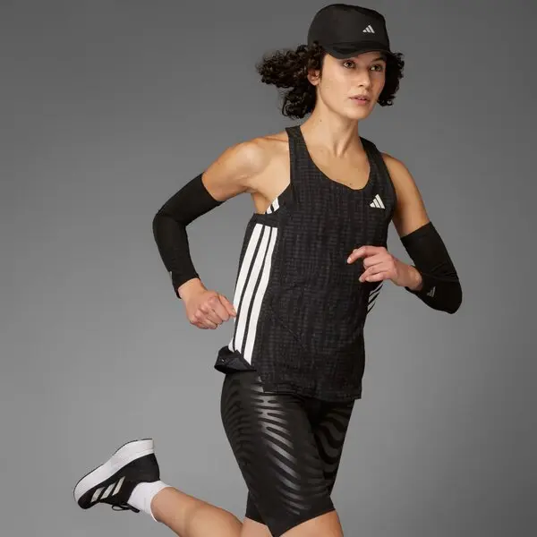 Adidas Adizero Running Singlet - Carbon / Black