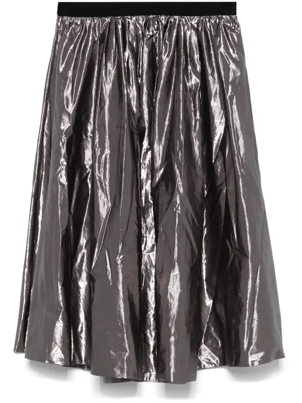 FORTE_FORTE Metallic Midi Skirt