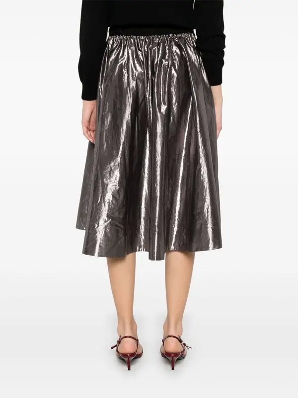 FORTE_FORTE Metallic Midi Skirt