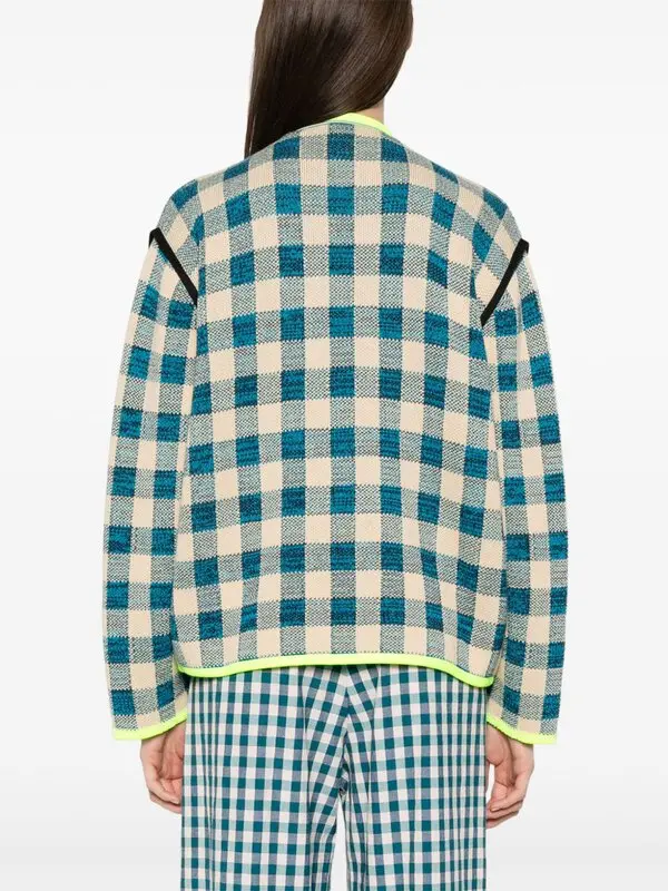 FORTE_FORTE Checked Cardigan
