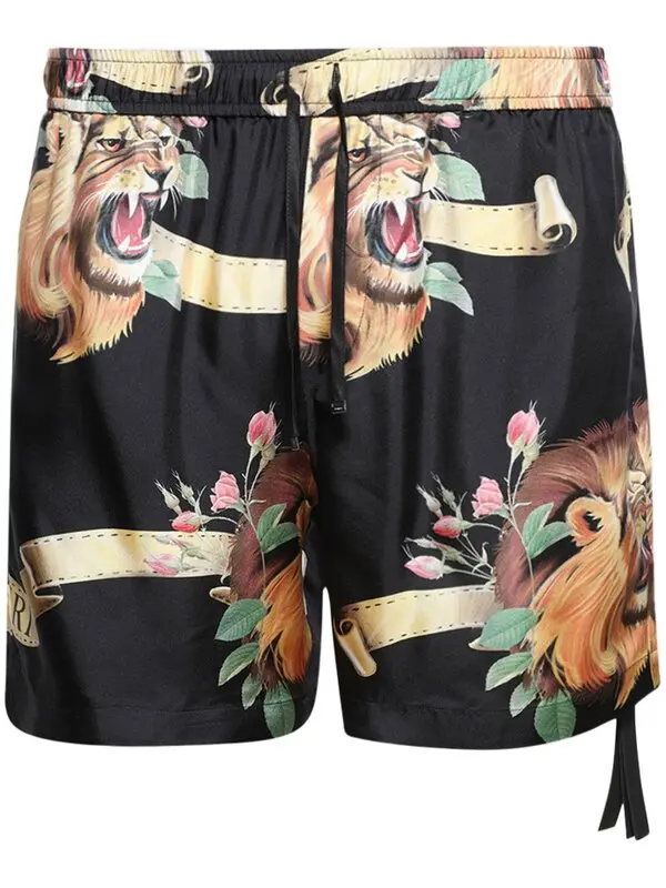 Amiri Graphic-print Shorts - Black