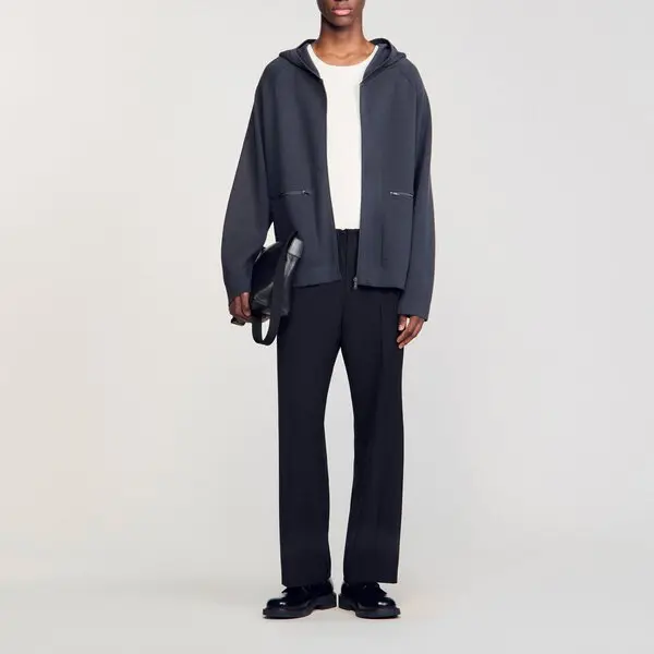 Sandro Milano Knit Hooded Cardigan