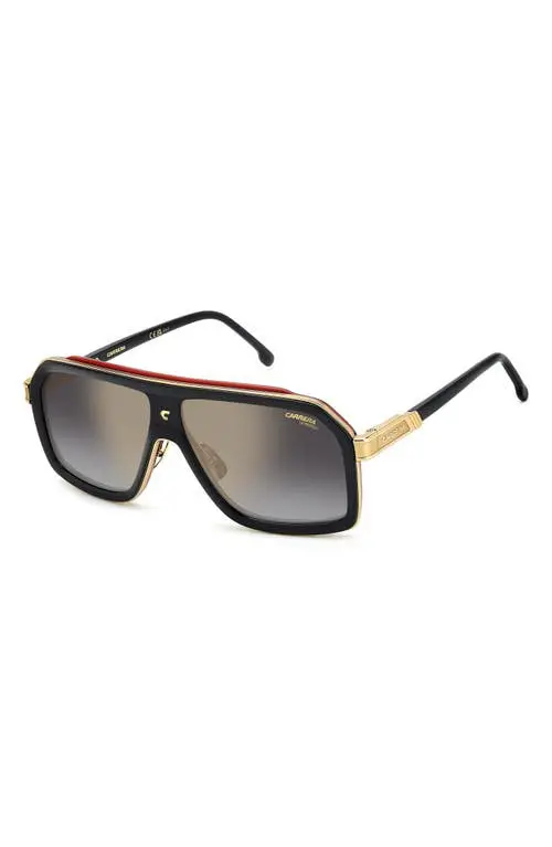 Carrera Eyewear 60mm Gradient Aviator Sunglasses - Black Red/ Grey