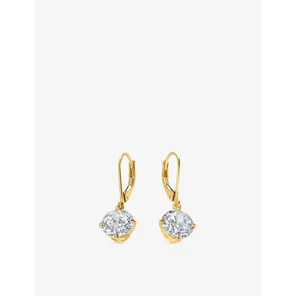 CARAT* LONDON Briar Round-drop Cubic Zirconia Earrings - Gold