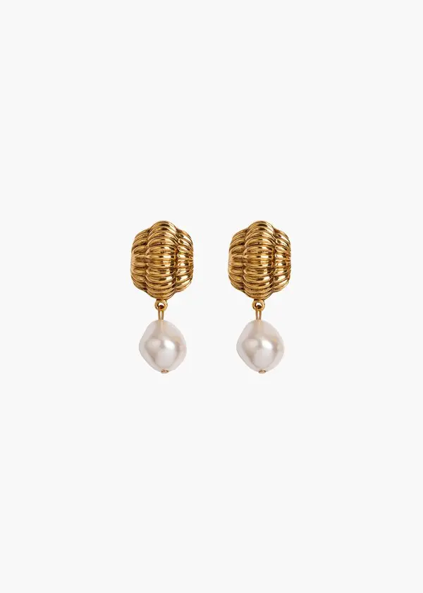 JENNIFER BEHR Asha Drop Earrings - Pearl
