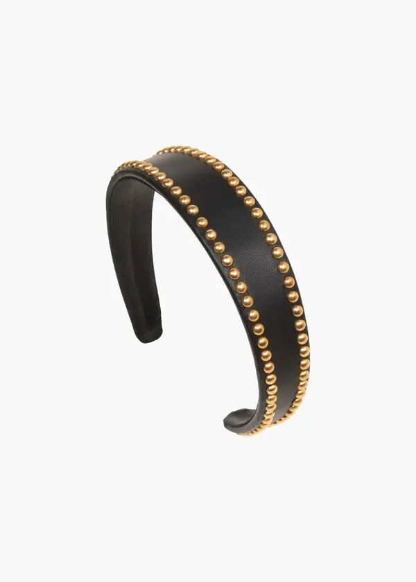 JENNIFER BEHR Chereen Studded Headband - Black Gold