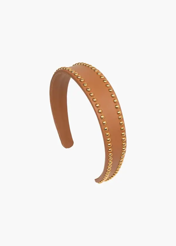 JENNIFER BEHR Chereen Studded Headband - Saddle Gold