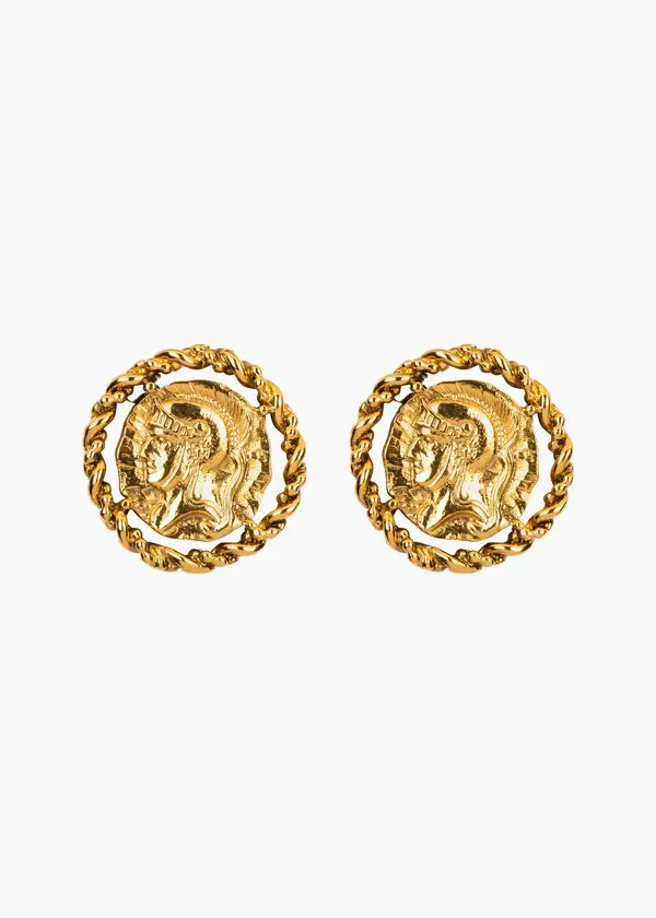 JENNIFER BEHR Augusta Coin Earrings - Gold