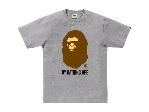 A BATHING APE By Bathing Ape Logo Tee Shirt - Gray