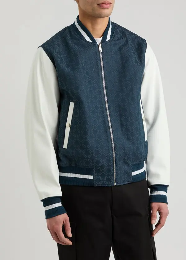Givenchy Logo-jacquard Varsity Jacket - Navy