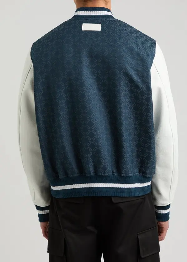 Givenchy Logo-jacquard Varsity Jacket - Navy