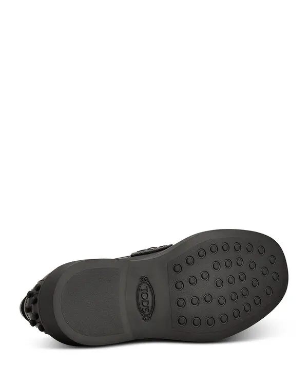 TOD'S Leather Loafer Flats - Black