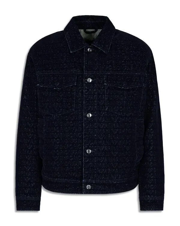 Emporio Armani Regular Fit Flocked Denim Jacket