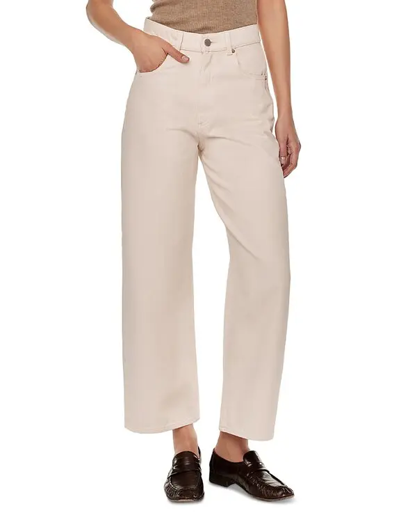 DL1961 Taylor Ultra High Rise Barrel Leg Jeans - Flax