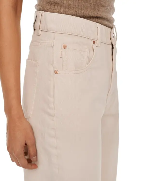 DL1961 Taylor Ultra High Rise Barrel Leg Jeans - Flax