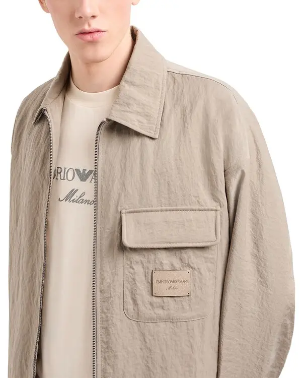 Emporio Armani Regular Fit Nylon Trucker Jacket