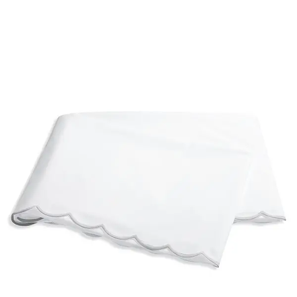 MATOUK Dakota Percale Flat Sheet, Full/queen - Silver