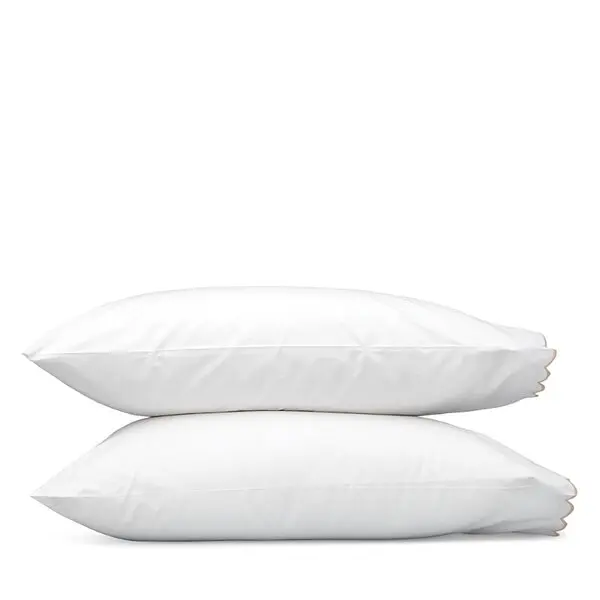 MATOUK Dakota Percale King Pillowcase, Set Of 2 - Champagne