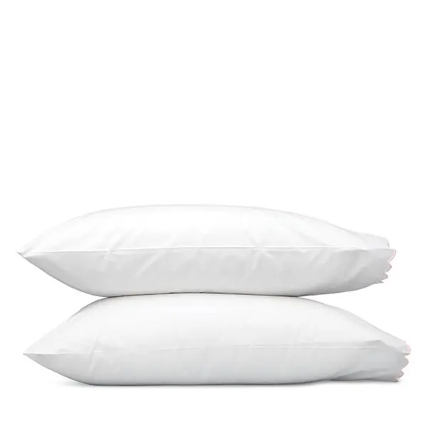 MATOUK Dakota Percale King Pillowcase, Set Of 2 - Pink