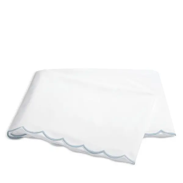 MATOUK Dakota Percale Flat Sheet, King - Light Blue